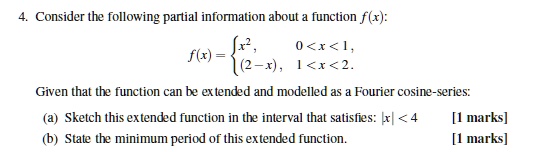 SOLVED: Consider the following partial information about the function f(x): 0