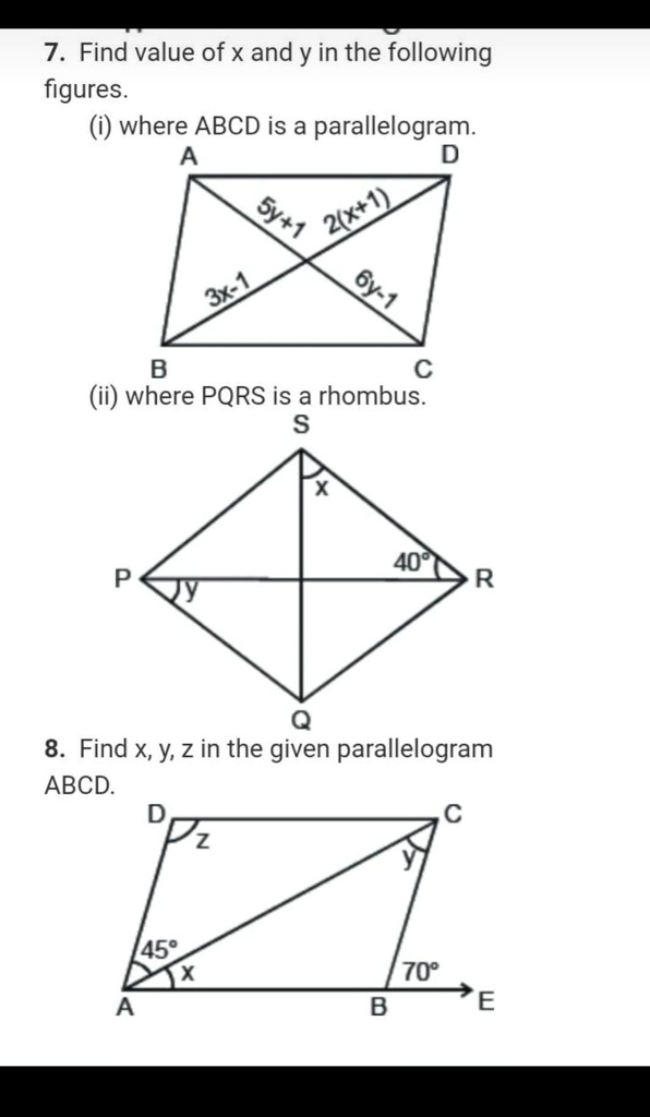 SOLVED: Please answer fast, it is urgent. Find the value of X and Y in the following figures ...
