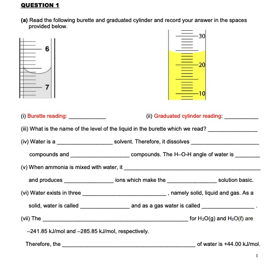 Reading A Burette Worksheet