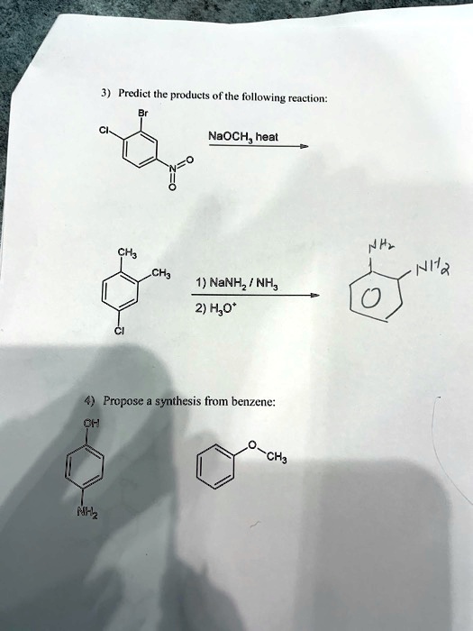 SOLVED: Predict the products of the following reaction: NaOCH; heat ...