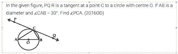 SOLVED: In the given figure, PQR is a tangent at a point to a circle with center O. If AB is a ...