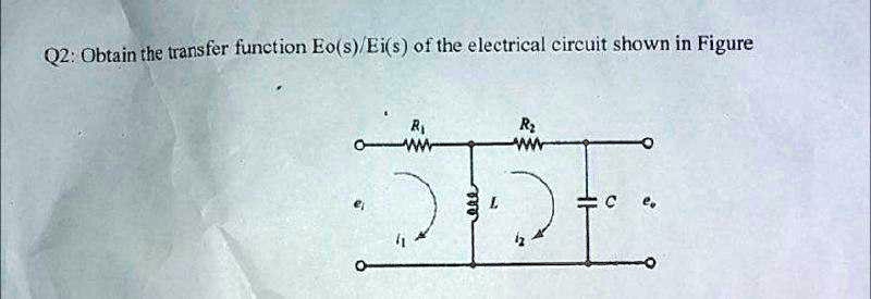 SOLVED: Q2: Obtain the transfer function Eo(s) Ei(s) of the electrical ...