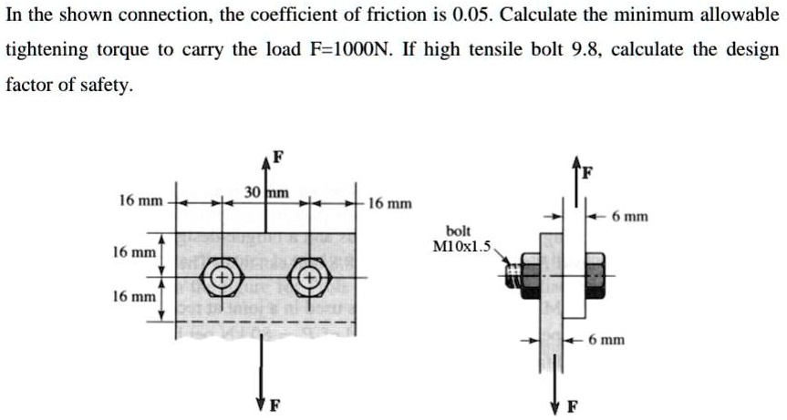 SOLVED: In the given connection, the coefficient of friction is 0.05 ...