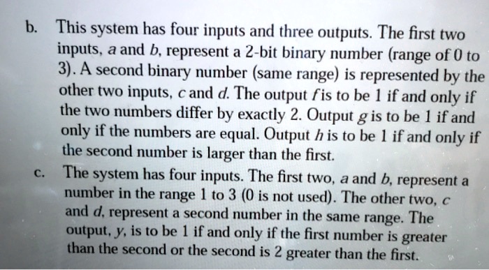 Draw The Circuit This System Has Four Inputs And Three Outputs The 9384