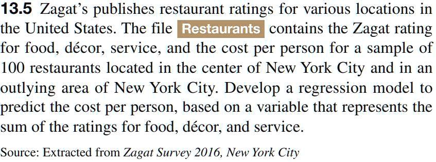 135 zagat publishes restaurant ratings for various locations...