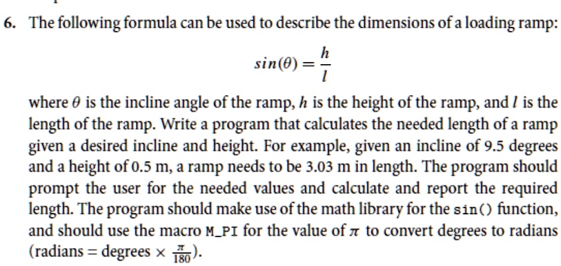 SOLVED: Please use C LANGUAGE 6. The following formula can be used to describe the dimensions of ...