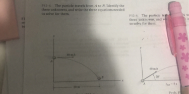 [GET ANSWER] Bi2 4 The particle travels from A to B. Idenify the three ...