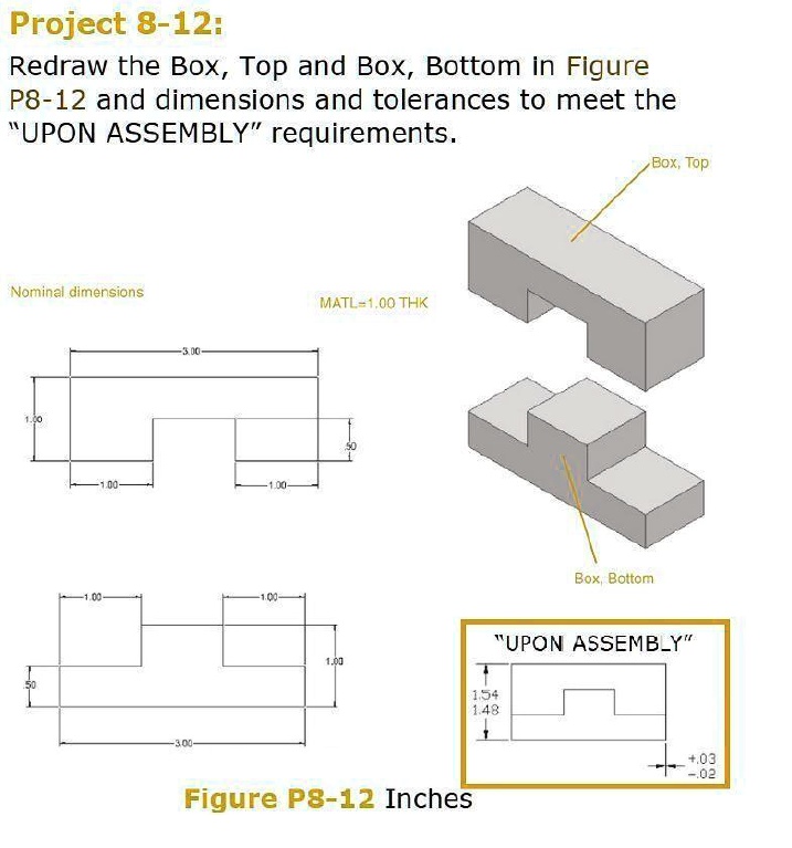 Project 8-12: Redraw the Box, Top and Box, Bottom in Figure P8-12 and ...