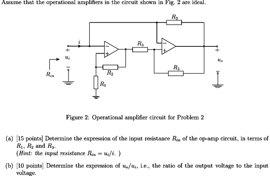 SOLVED: Assume that the operational amplifiers in the circuit shown in ...