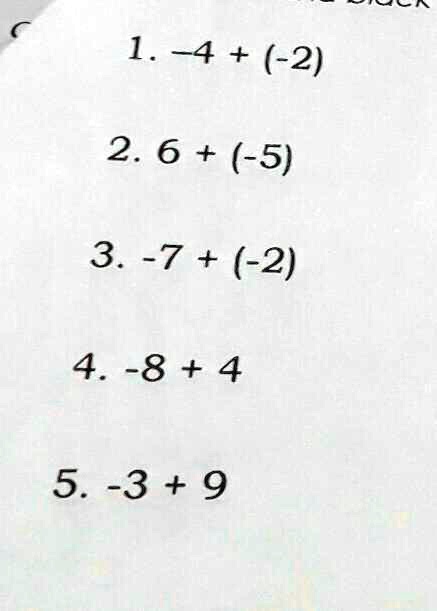 SOLVED: Learning Task 2: Add the following integers using algebra tiles/counters. Illustrate ...