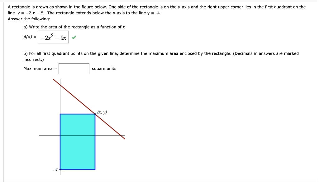 rectangle is drawn as shown in the figure below one side of the ...