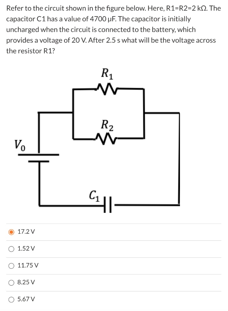 SOLVED: Refer to the circuit shown in the figure below: Here, R1 = R2 ...