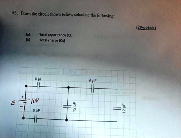 SOLVED: From the circuit shown below, calculate the following (20 ...