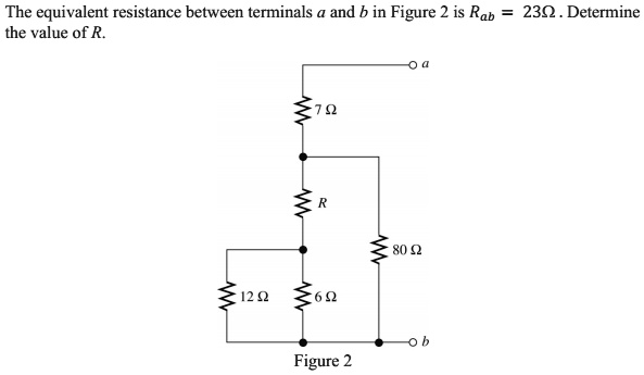 SOLVED: Please explain this question with steps! The equivalent resistance between terminals a ...