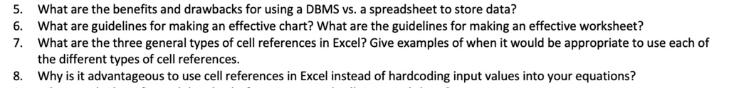 SOLVED: Texts: 5. What are the benefits and drawbacks of using a DBMS ...