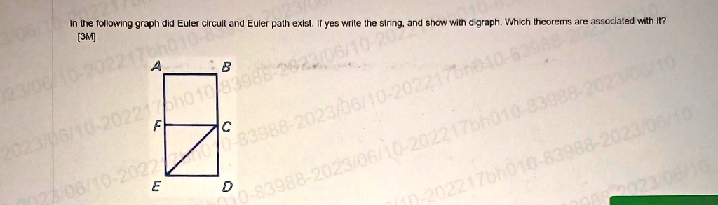 Solved In The Following Graph Did Euler Circult And Euler Path Exist If Yes Write The String