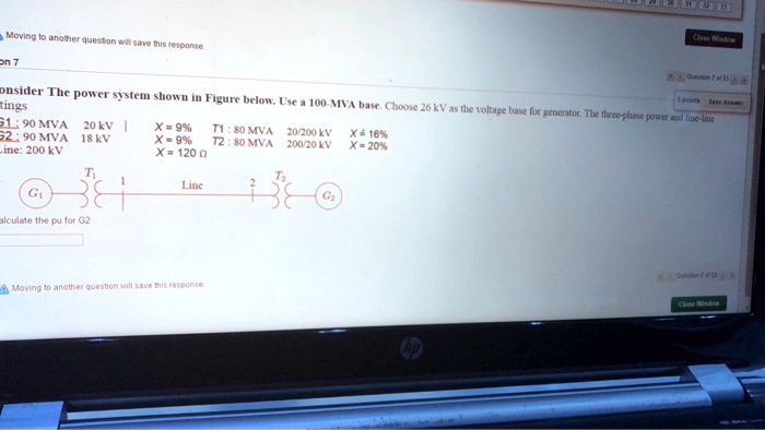 Consider The power system shown in Figure below. Use a 100-MVA base ...