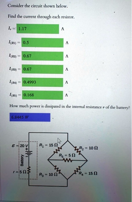 consider the circuit shown below find the current through each resistor 117 iri 0 067 r3 067 ira ...