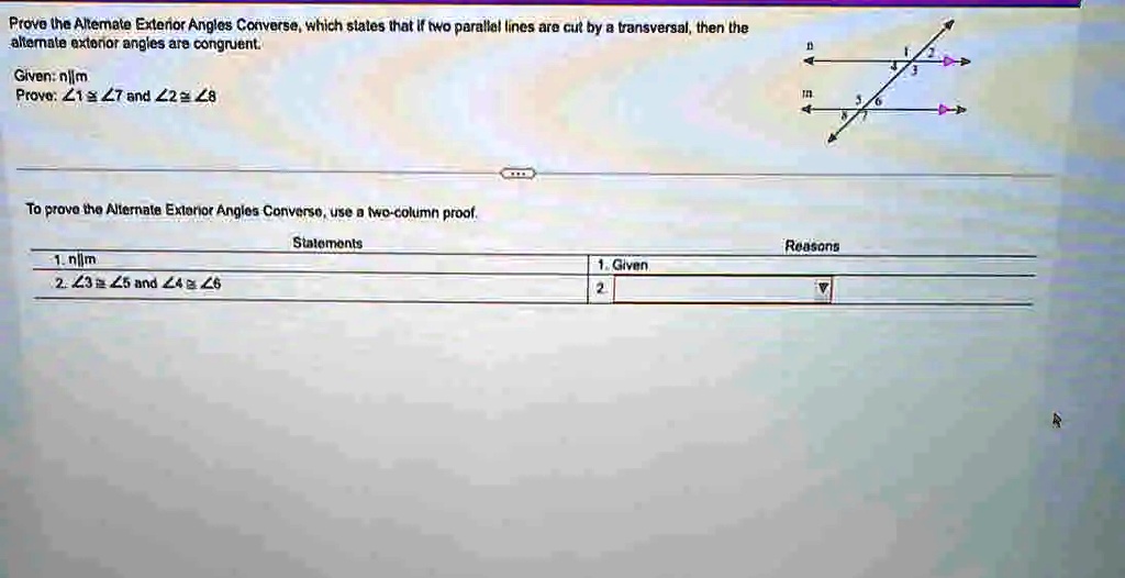 Alternate Exterior Angles Converse Corresponding Angles (video