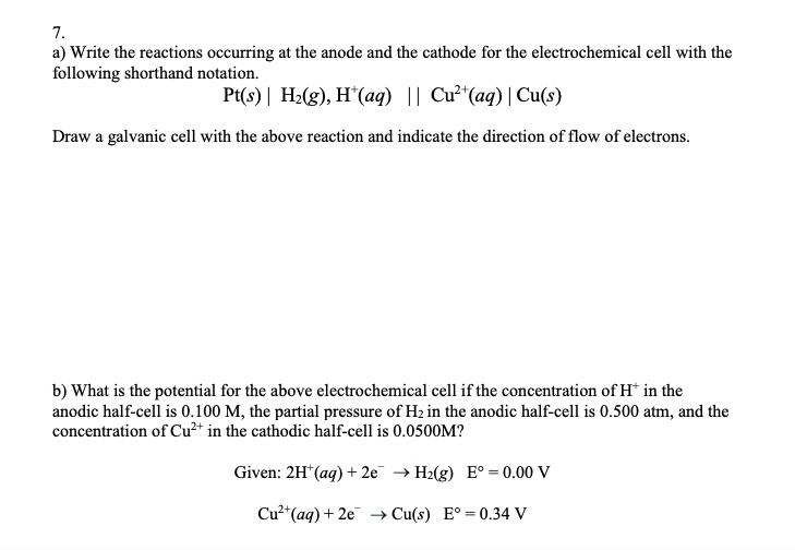 a write the reactions occurring at the anode and the cathode for the ...