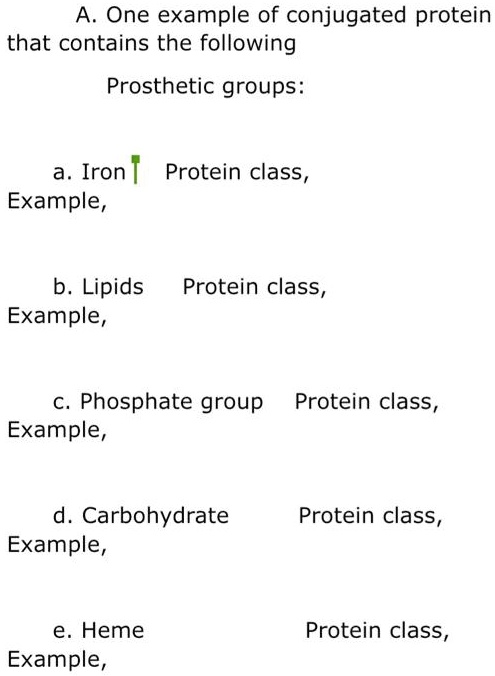 one example of conjugated protein that contains the following ...