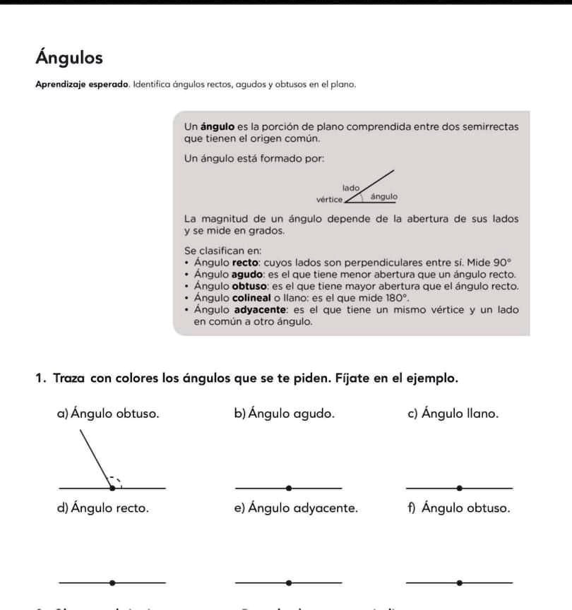 SOLVED: ¿ayudame por favor? Ángulos Aprendizuje esperado Identifica ...
