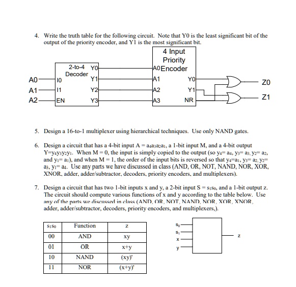 SOLVED: Please help and explain. Thank you in advance! 4. Write the truth table for the ...
