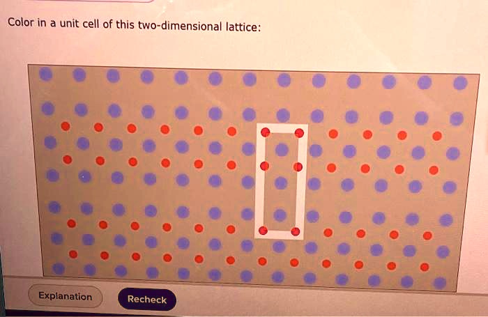 Color in a unit cell of this two-dimensional lattice: