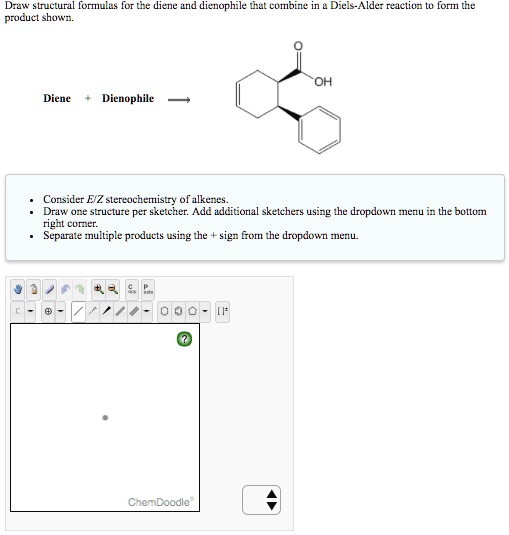 'Draw structural formulas for the diene and dienophile that combine in ...