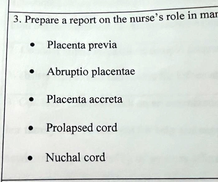 Solved Placenta Previa Abruptio Placentae Placenta Accreta Prolapsed