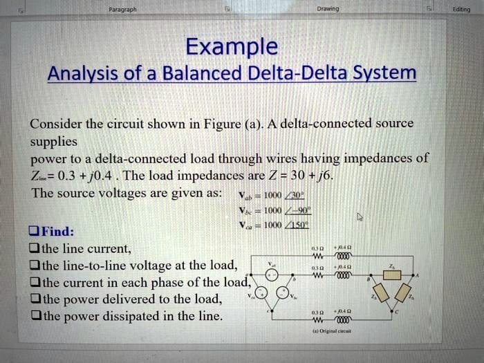 consider the circuit shown in figure a a delta connected source ...