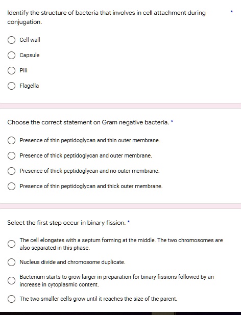 Identify the structure of bacteria that involves in cell attachment ...