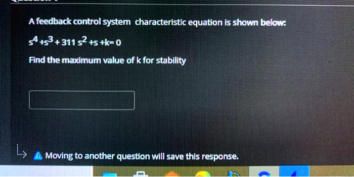 SOLVED: A feedback control system characteristic equation is shown ...