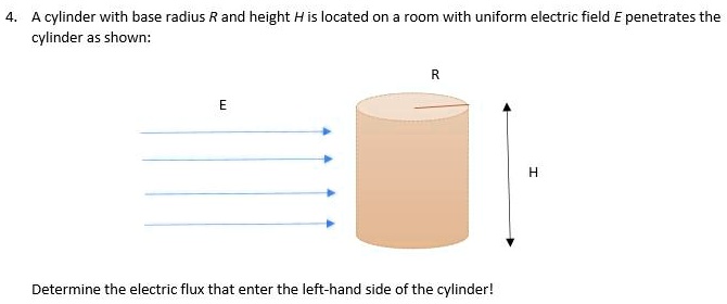 A cylinder with base radius and height h is located on room...