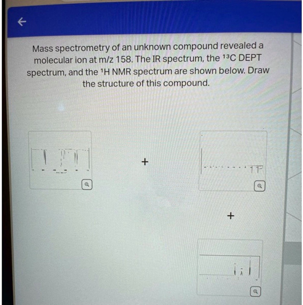 SOLVED: Mass spectrometry of an unknown compound revealed a molecular ...
