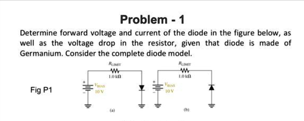 problem 1 determine forward voltage and current of the diode in the ...