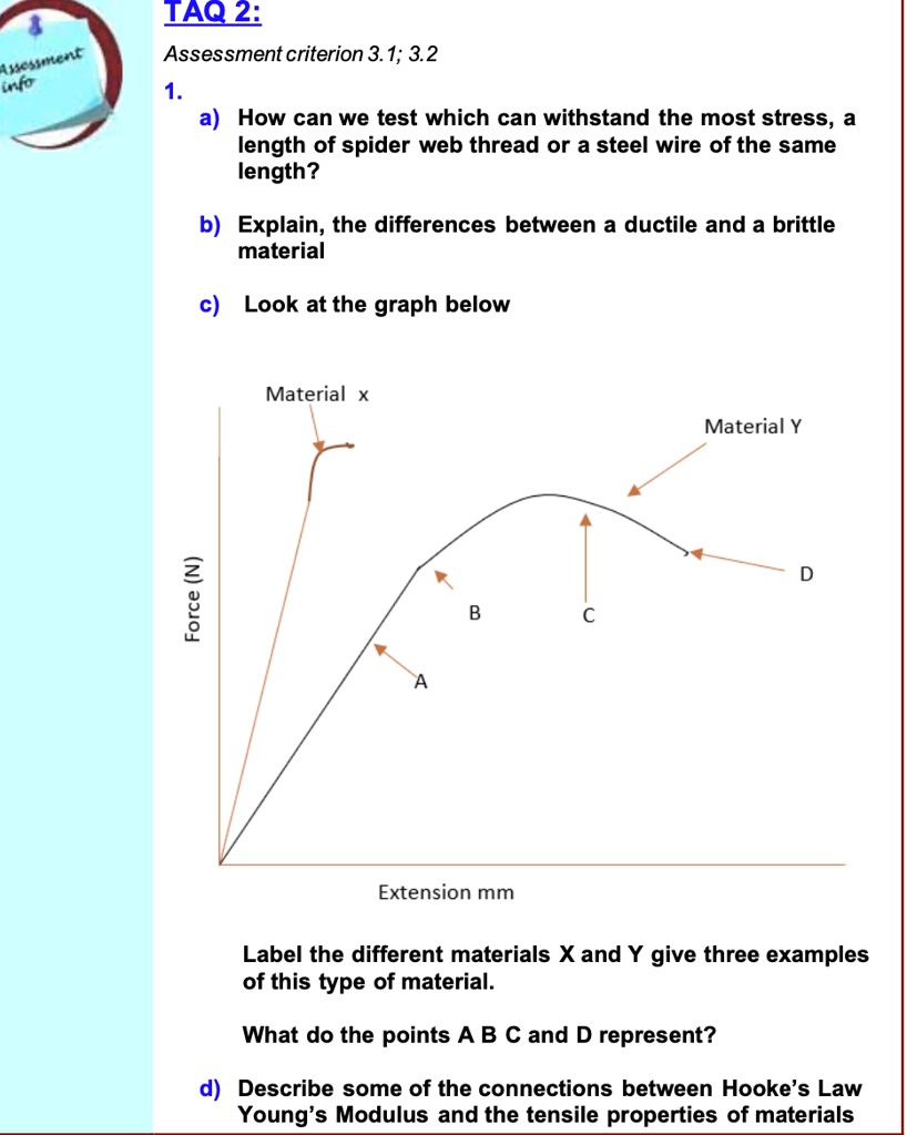 Assessment criterion 3.1; 3.2 1. a) How can we test which can withstand ...