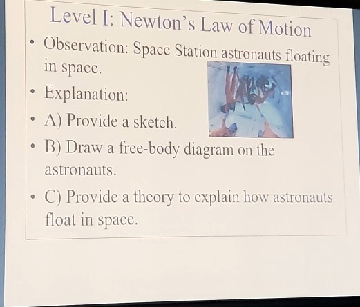 level newton law of motion observation space station astronauts ...