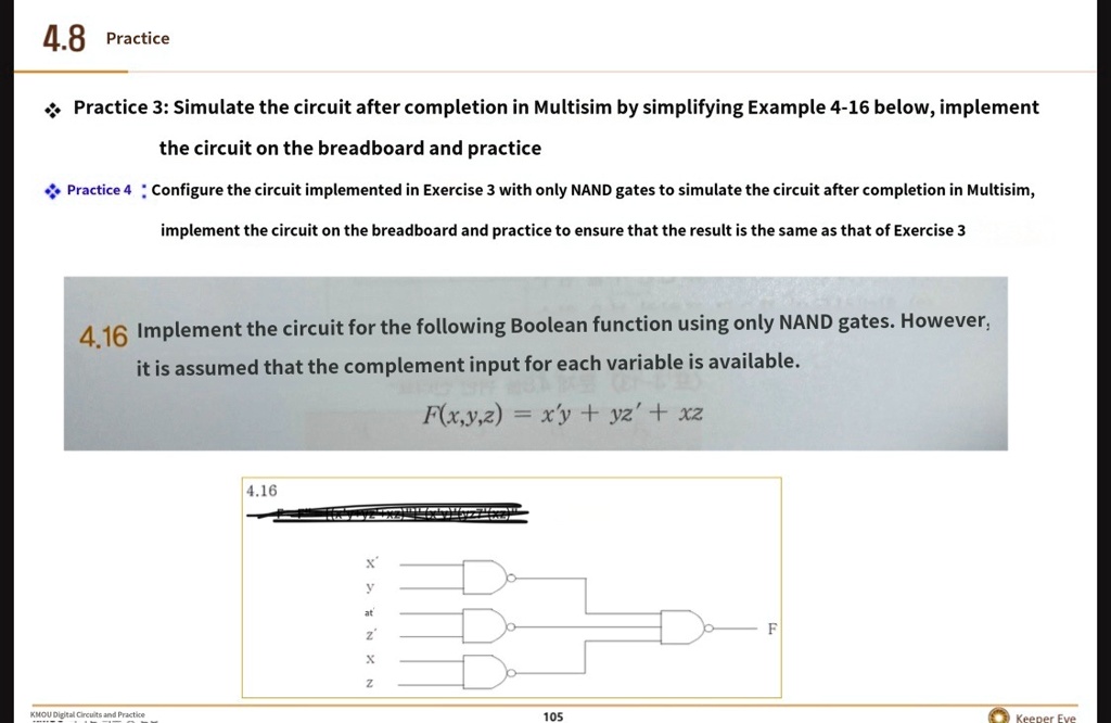 48 practice practice 3 simulate the circuit after completion in multisim by simplifying example ...