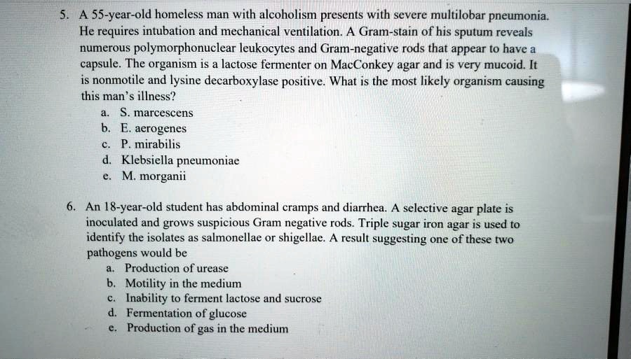 SOLVED: A 55-year-old homeless man with alcoholism presents with severe ...