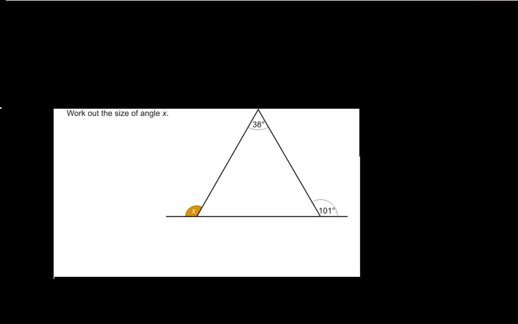 SOLVED: 'Work out the size of angle x Work out the size of angle x'