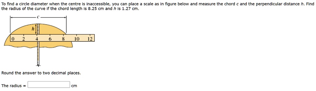 To find a circle diameter when the centre is inaccessible, you can ...