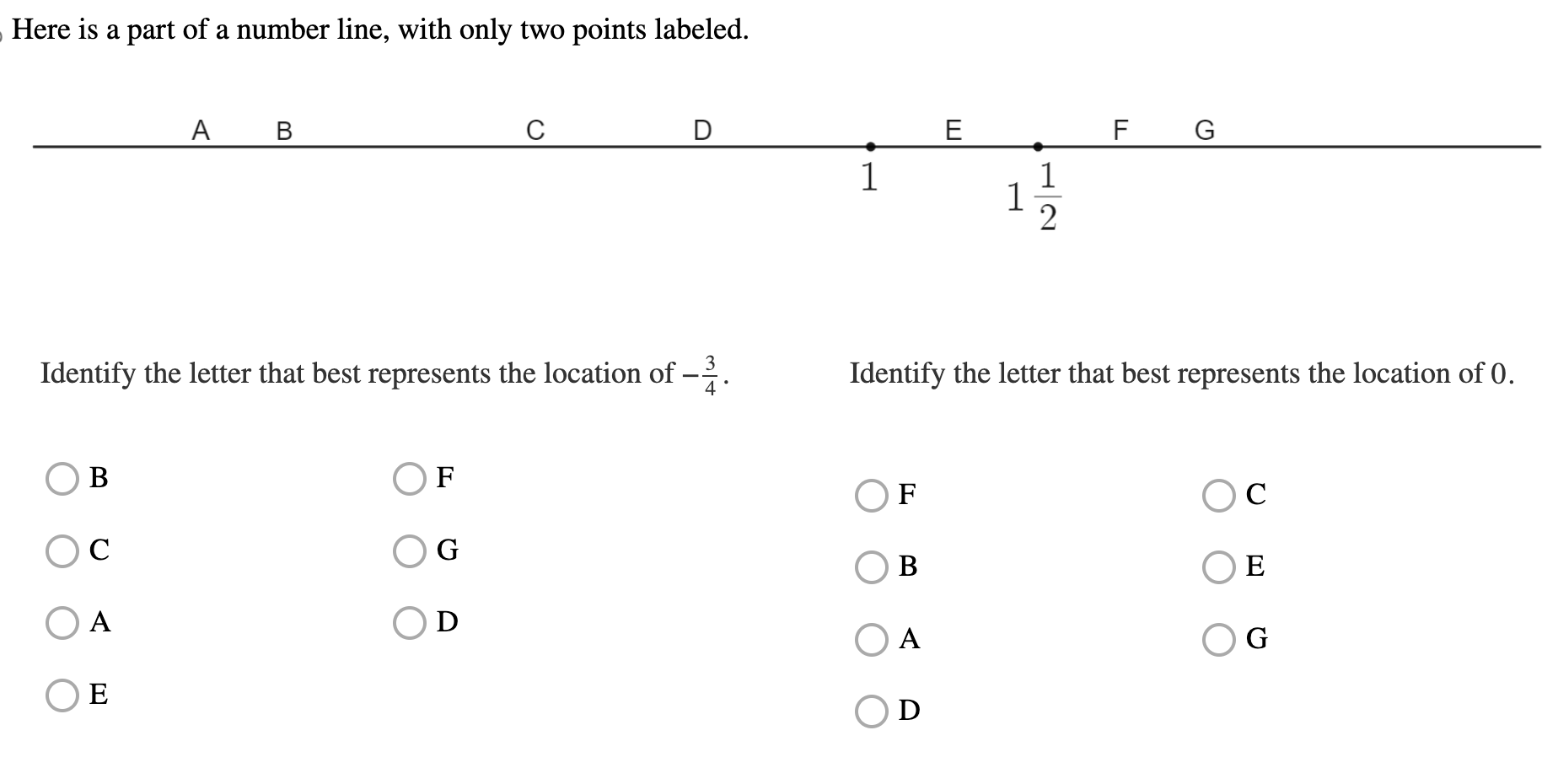 SOLVED: Here is a part of a number line, with only two points labeled ...