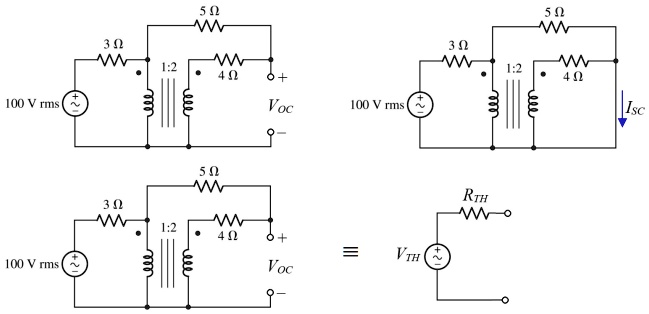 SOLVED: For the transformer circuit shown in Figure 1, (a) Determine the open-circuit voltage ...