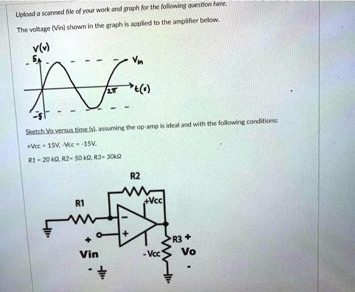 SOLVED: work and graph for the following question here: Upload scanned ...