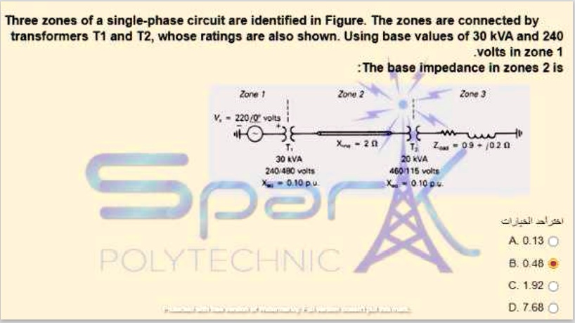 SOLVED: Three zones of a single-phase circuit are identified in Figure. The zones are connected ...