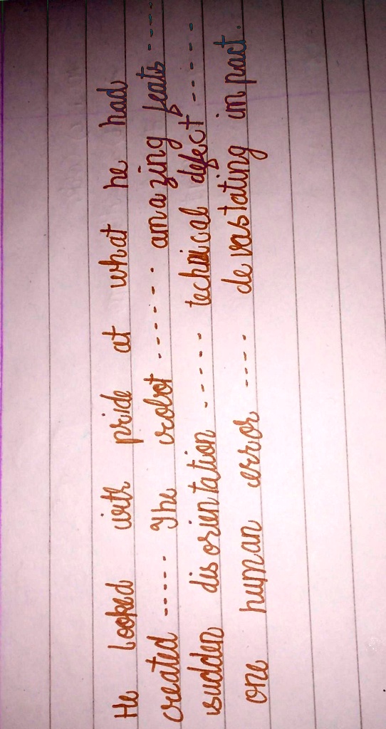 'write a complete story with the given clues.