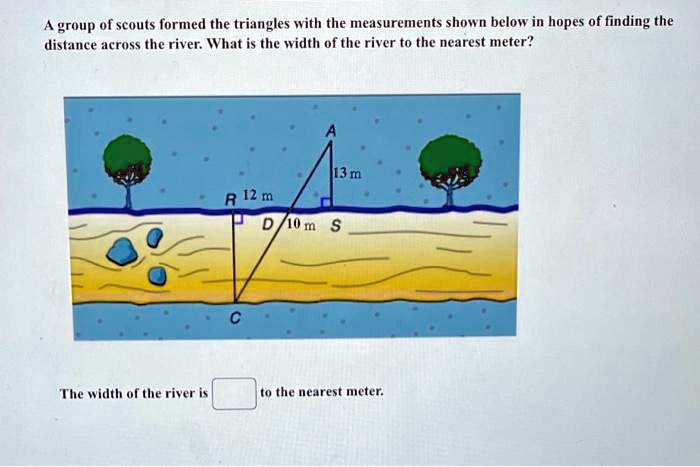 SOLVED: A group of scouts formed the triangles with the measurements ...