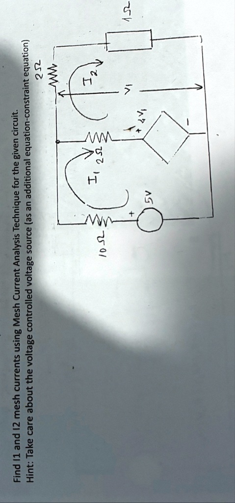 find 11 and 12 mesh currents using mesh current analysis technique for the given circuit hint ...