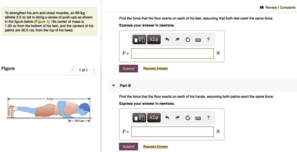 Review constants to strengthen his arm and chest muscles an...